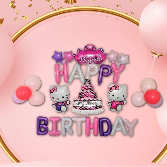 unbrand | Accessories | Hello Kitty Birthday Party Decorations Set 2 ...